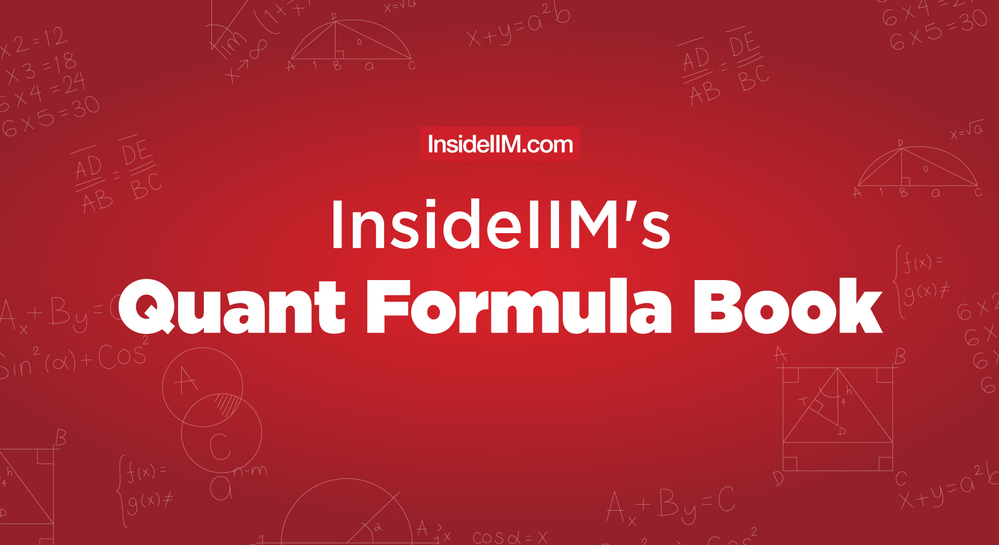 InsideIIM's Quant Formula Cheat Sheet For CAT, XAT, IIFT, NMAT, GMAT - InsideIIM