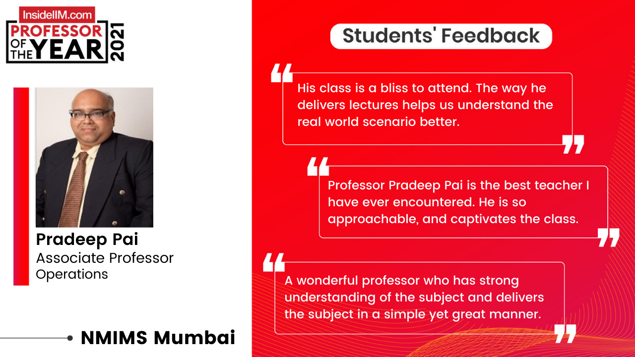 "His Class Is A Bliss To Attend" | Meet NMIMS Students' Favorite ...