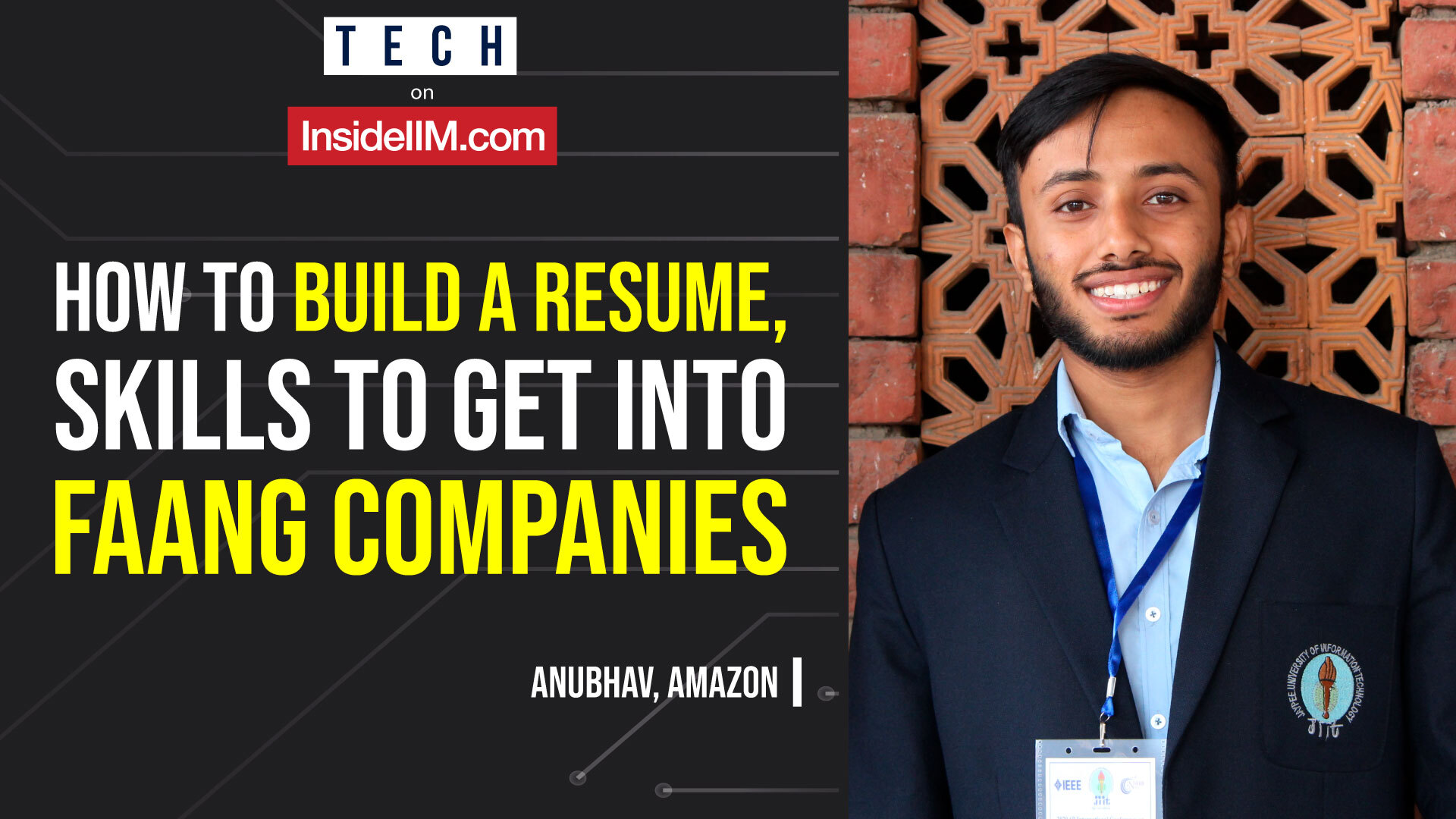 How To Build A Resume And Make It To FAANG Companies - InsideIIM