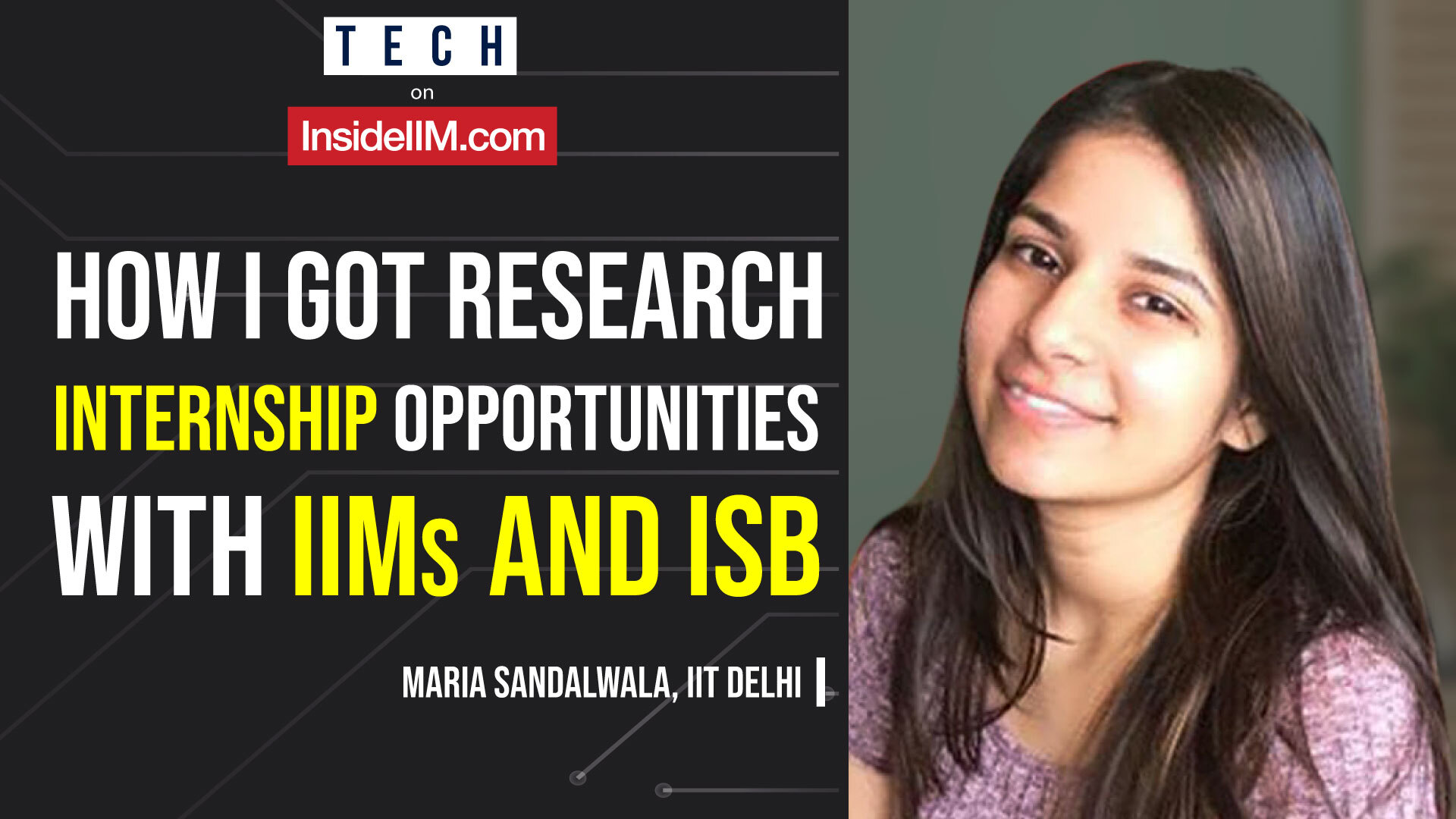 How To Apply For Research Internships At IIM & ISB Ft. Maria Sandalwala - InsideIIM