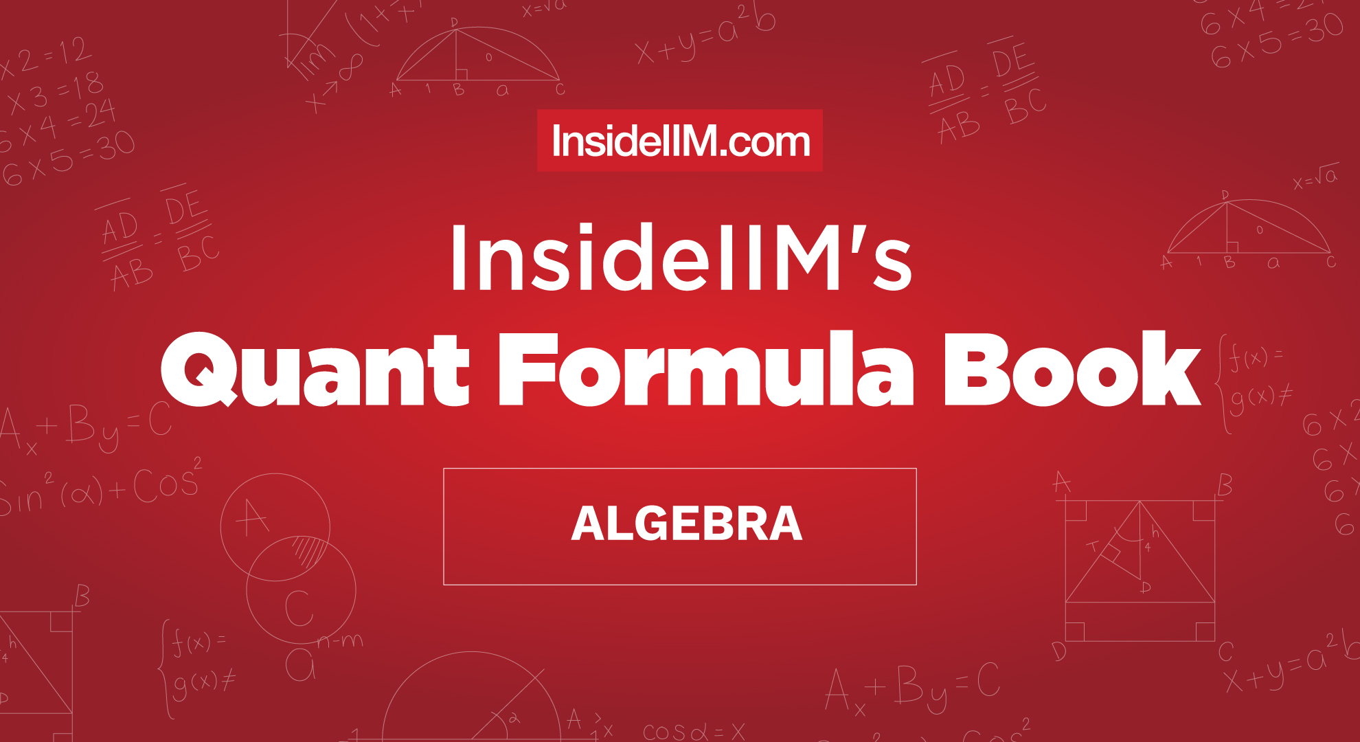 Algebra Formula Book For CAT, XAT, NMAT And More - Download Here ...