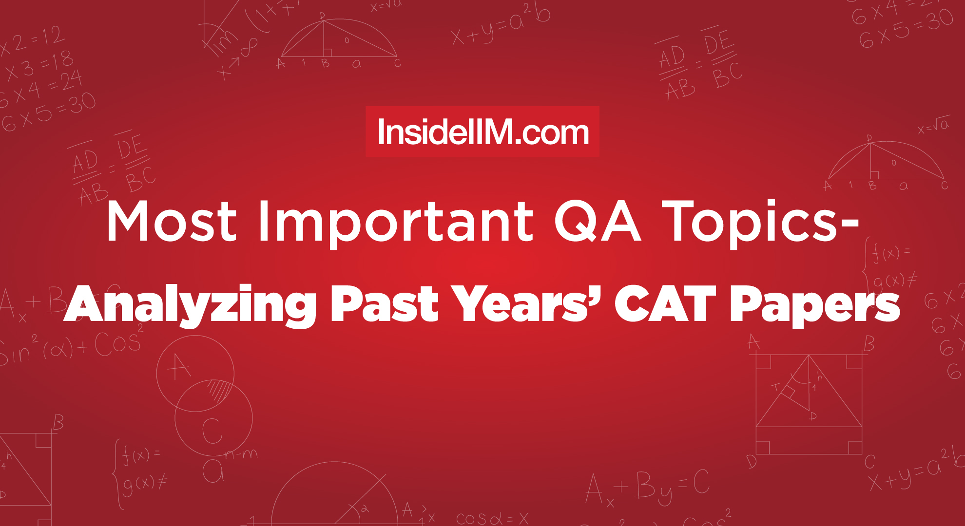 Cat Qa Important Qa Topics Cat Qa Analaysis Qa Topics To Solve Insideiim