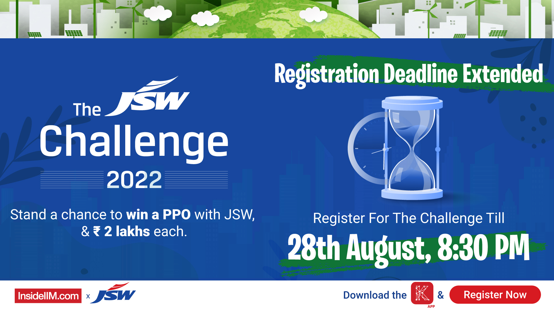 The JSW Challenge 2022 - Deadline Extended Till 28th August, 8:30 PM ...