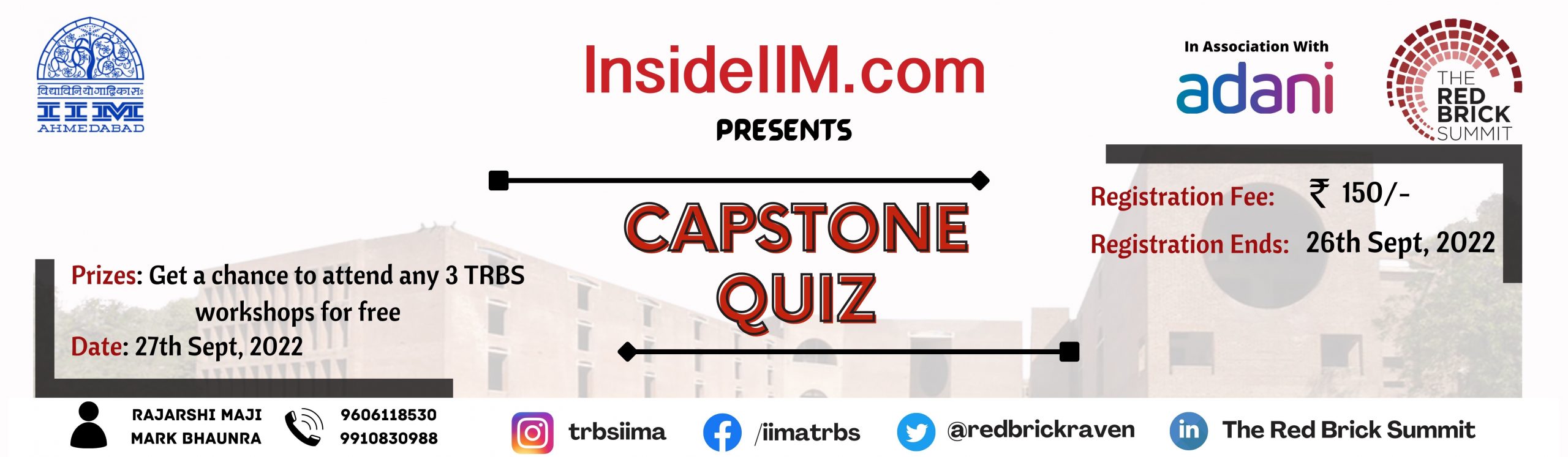 Attend IIM Ahmedabad's TRBS Flagship Workshops For Free! - InsideIIM