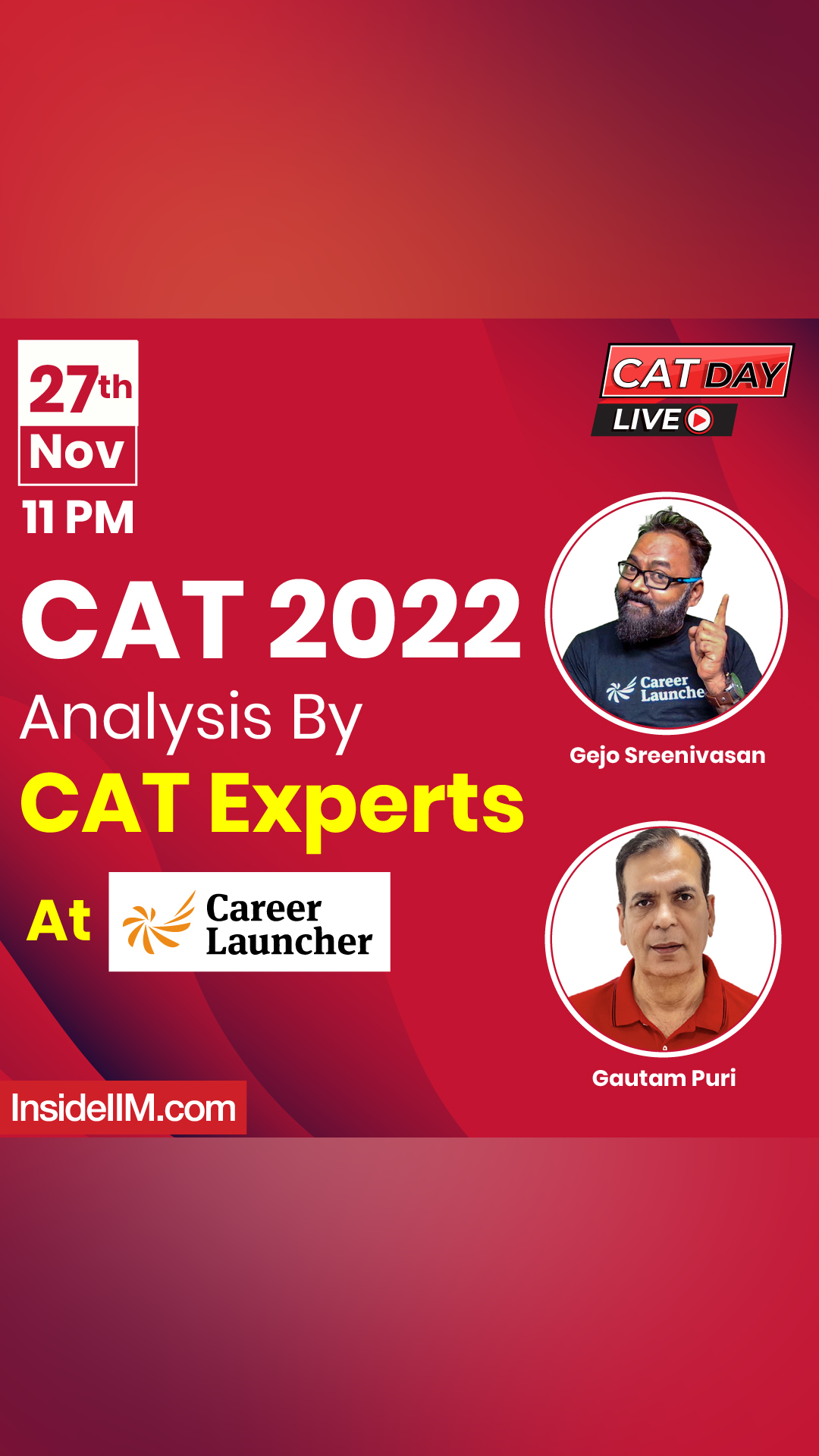 CAT 2022 Analysis CL | Live CAT 2022 Analysis By Career Launcher | CL - InsideIIM