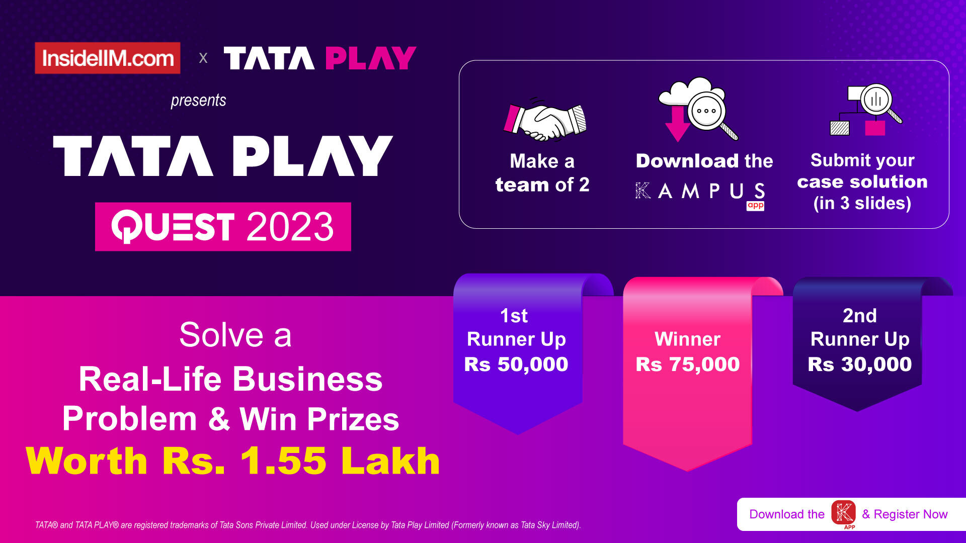 How You Can Help Tata Play And Win Rs. 1.55 Lakh | Register Now - InsideIIM