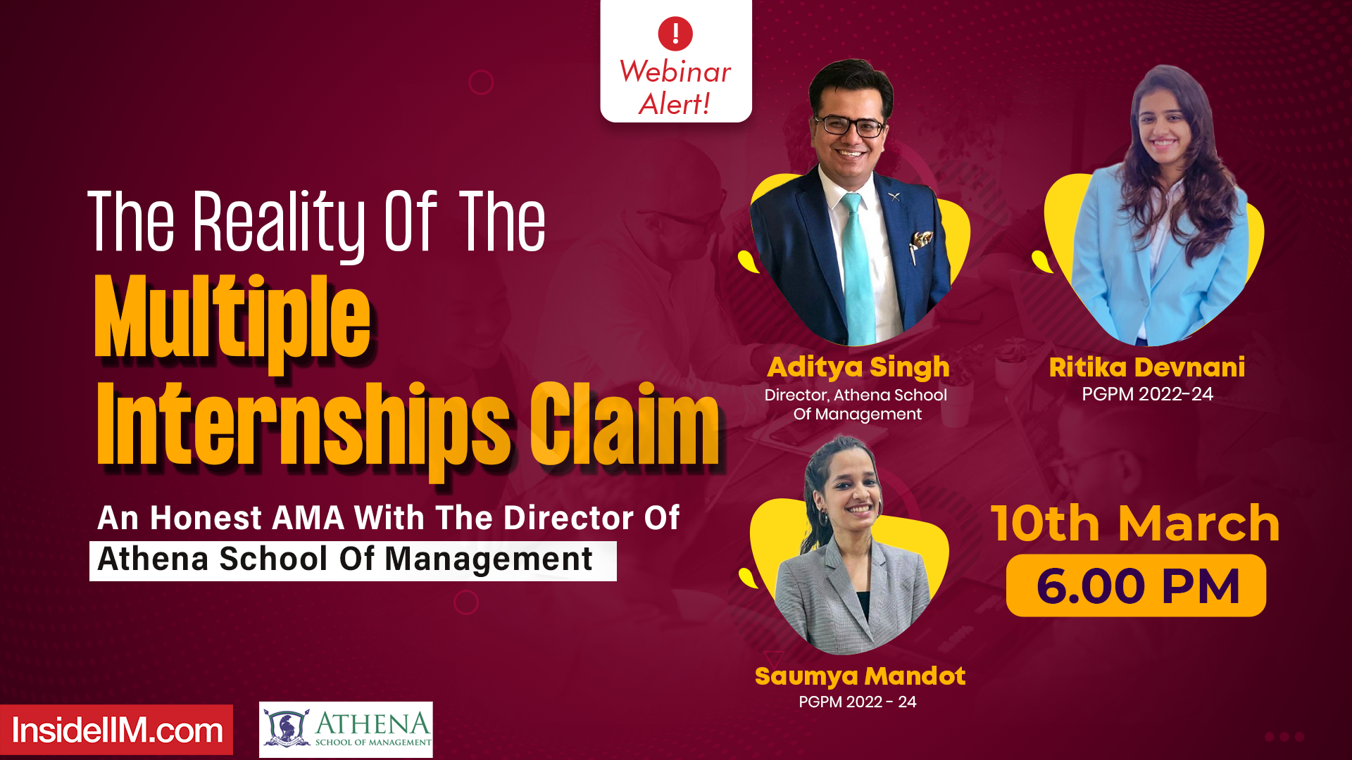 Does Athena SOM Provide Multiple Internships? | Tough Questions With The Director - InsideIIM