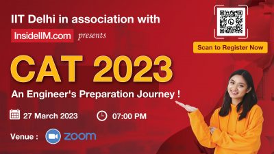 Webinar at IIT Delhi: CAT 2023: An Engineer's Preparation Journey by ...
